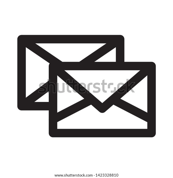 Mail Icon Paper Document Enclosed Envelope Stock Vector (Royalty Free ...