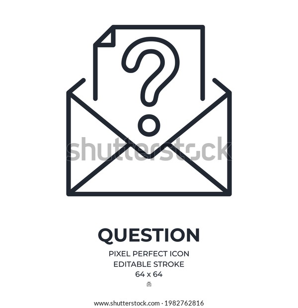 Mail Icon Question Mark Sign Editable Stock Vector (Royalty Free ...
