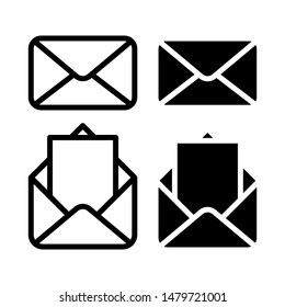 Mail Icons Open Closed Envelopes Email Stock Vector (Royalty Free ...