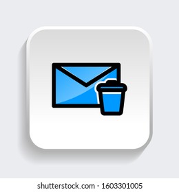 Mail Icon Trendy Filled Line Style Stock Vector (Royalty Free ...