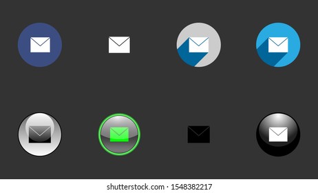 Mail Icons Collection Set Icons Vector Stock Vector (Royalty Free ...
