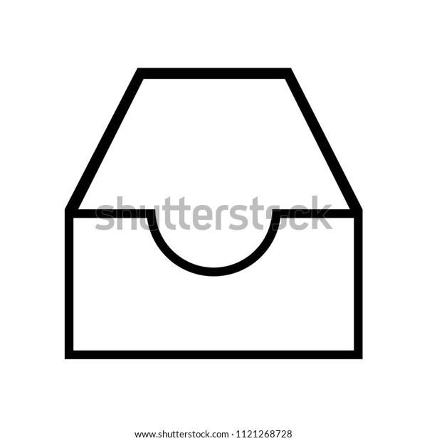 Mail Inbox Empty Icon Vector Icon Stock Vector (Royalty Free ...