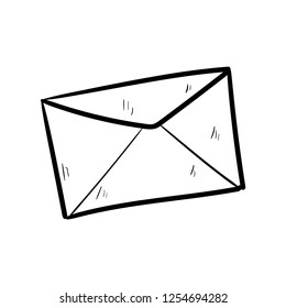 Mail Letter Doodle Icon Vector: vector de stock (libre de regalías ...