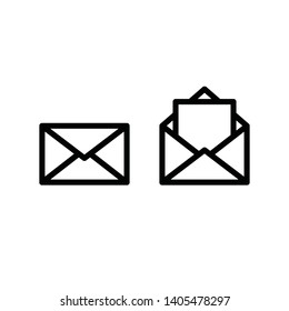 Mail Icons Open Closed Envelopes Email Stock Vector (Royalty Free ...