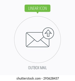 Mail Outbox Icon Email Message Sign Stock Vector (Royalty Free ...