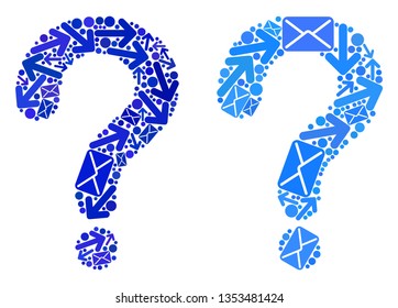 Mail Question Mark Icon Mosaic Envelopes Stock Vector (Royalty Free ...