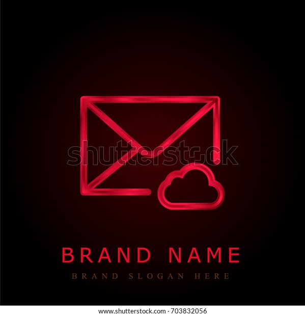Mail Red Chromium Metallic Logo Stock Vector (Royalty Free) 703832056 ...