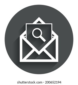 Mail Search Icon Envelope Symbol Message Stock Vector (Royalty Free ...