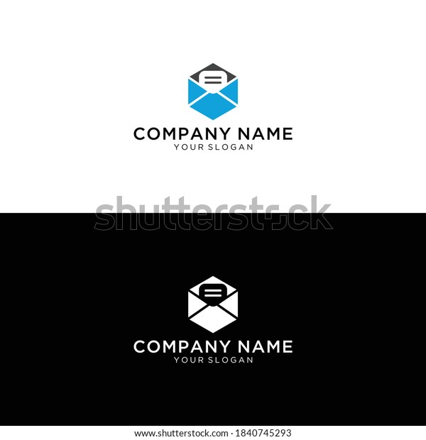 Mail Service Logo Modern Letter Envelope Stock Vector (Royalty Free ...