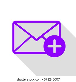 Mail Sign Illustration Add Mark Vector: vector de stock (libre de ...