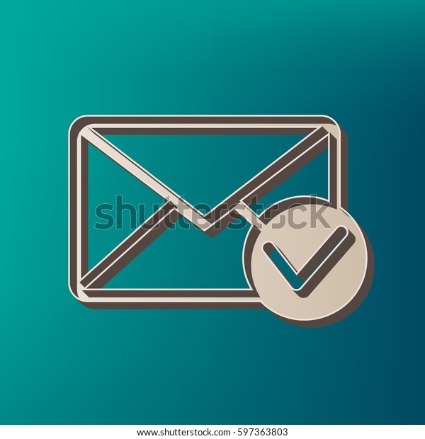 Mail Sign Illustration Allow Mark Vector Stock Vector (Royalty Free ...