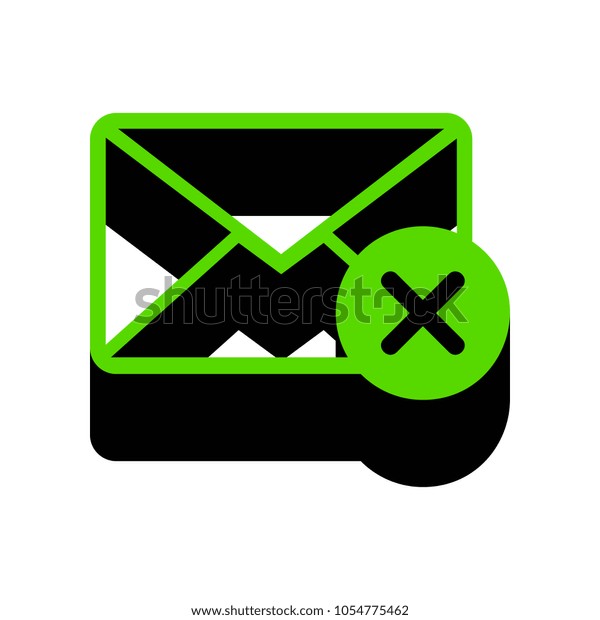 Mail Sign Illustration Cancel Mark Vector Stock Vector (Royalty Free ...