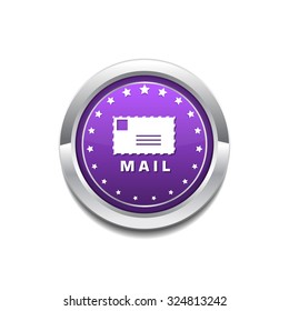 Mail Sign Purple Vector Icon Button Stock Vector (Royalty Free) 324813242