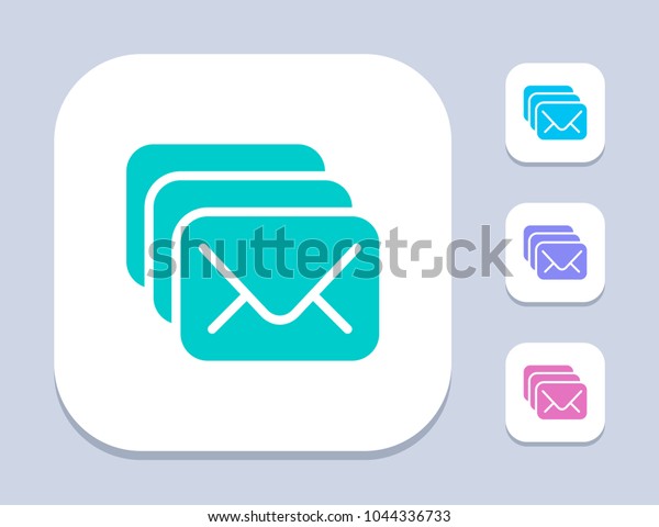 Mail Stack Led Icons Professional Pixelaligned Stock Vector (Royalty ...