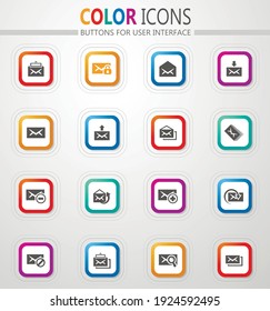 Mail Vector Icons User Interface Design Stock Vector (Royalty Free ...