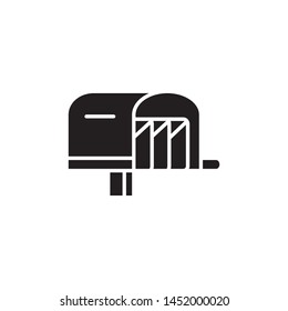 Mailbox Icon Mailbox Sign Button Isolated Stock Vector (Royalty Free ...