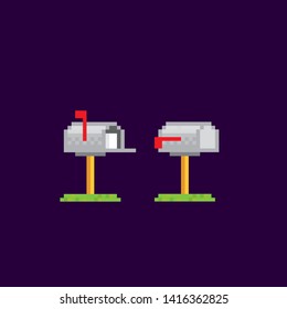 Mailbox Letter Box Post Box Pixel Stock Vector (Royalty Free) 1416362825