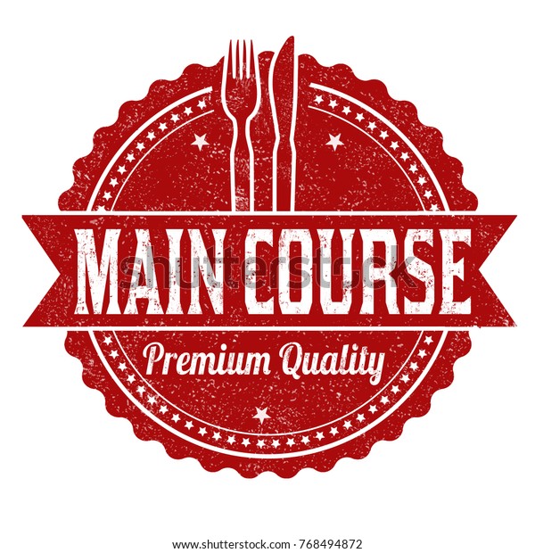 Main Course Grunge Rubber Stamp On Stock Vector (Royalty Free ...