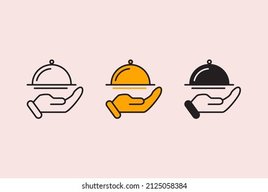 Main Dish Icons Symbol Vector Elements Stock Vector (Royalty Free ...
