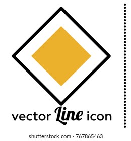 Main Road Vector Sign Icon Stock Vector (Royalty Free) 767865463 ...