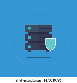 Mainframe Service Concept Banner Server Rack Stock Vector (Royalty Free ...