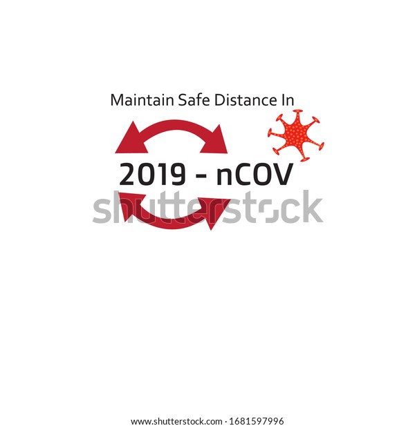 Maintain Safe Distance Icon Eps 10 Stock Vector (Royalty Free ...