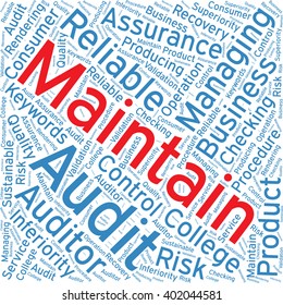 Maintain Word Cloud Art Background Stock Vector (Royalty Free ...