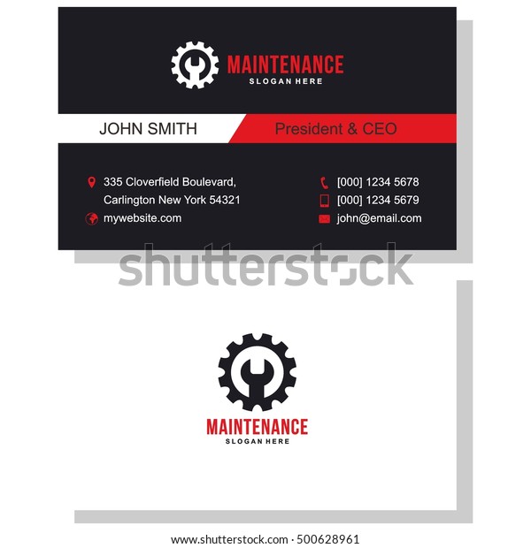 Maintenance Business Card Stock Vector (Royalty Free) 500628961 ...