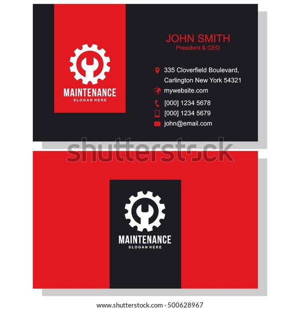 Maintenance Business Card Stock Vector (Royalty Free) 500628967 ...