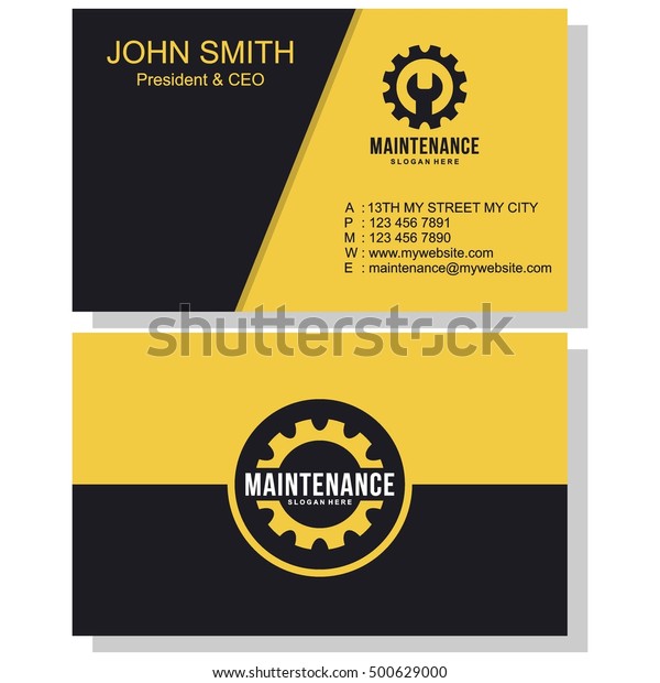 Maintenance Business Card Stock Vector (Royalty Free) 500629000 ...