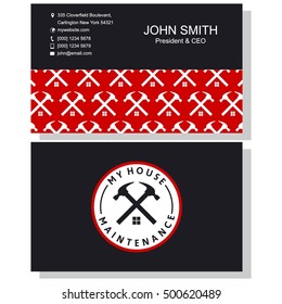 Maintenance Business Card Design Stock Vector (Royalty Free) 500620489 ...