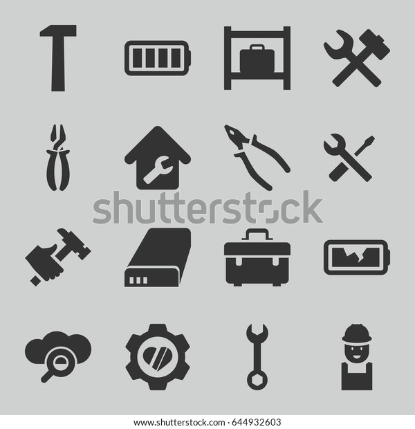 Maintenance Icons Set Set 16 Maintenance Stock Vector (Royalty Free ...
