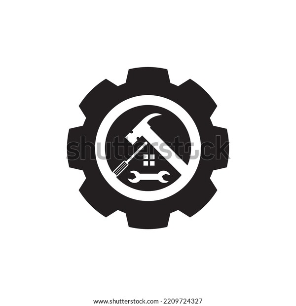 Maintenance Logo Icon Vector Flat Design Stock Vector (Royalty Free ...