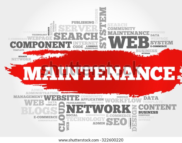 Maintenance Word Cloud Business Concept Stock Vector (Royalty Free ...
