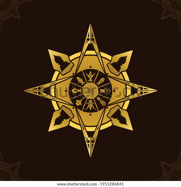 Majapahit Gold Logo Symbol Logo Vector Stock Vector (Royalty Free ...
