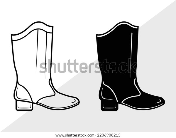 Vektor Stok Majorette Boots Svg Printable Vector Illustration (Tanpa ...