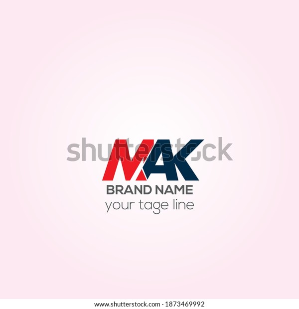 Mak Vector Logo Design Mak Creative Stock Vector (Royalty Free ...