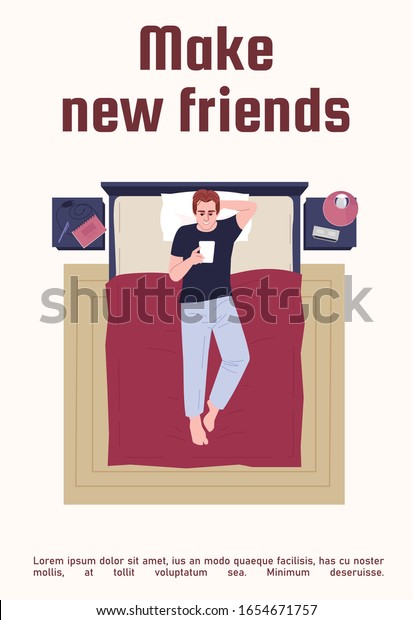 Make New Friends Online Poster Template Stock Vector (Royalty Free ...