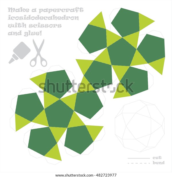 Make Paper Craft Geometric Figure Scissors Stock Vector (Royalty Free ...