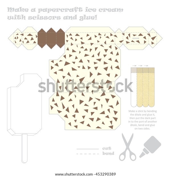 Make Paper Craft Ice Cream Type Stock Vector (Royalty Free) 453290389 ...