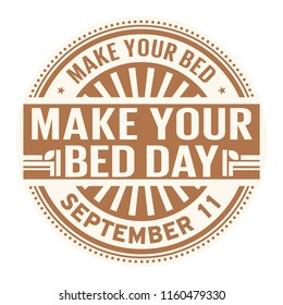 Make Your Bed Day September 11 Stock Vector (Royalty Free) 1160479330 ...