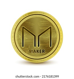 Maker Mkr Coin Gold 3d Vector Stock Vector (Royalty Free) 2176181399 ...