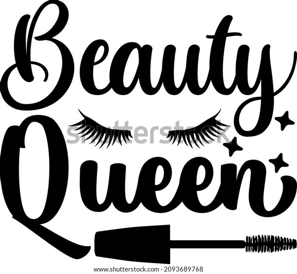 Makeup Graphics Beauty Queen Svg Design Stock Vector (Royalty Free ...