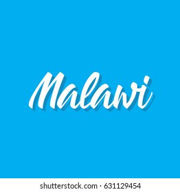 Malawi Text Design Vector Calligraphy Typography Stock Vector (Royalty ...