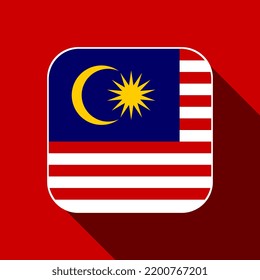 Malaysia Flag Official Colors Vector Illustration Stock Vector (Royalty ...
