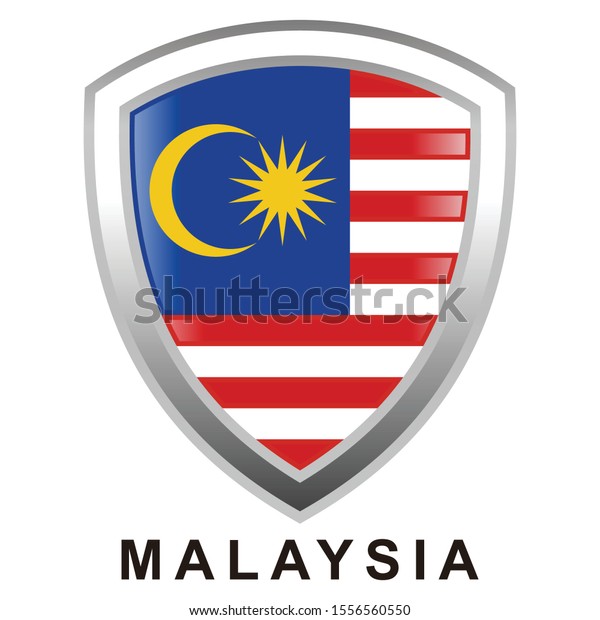 Malaysia Flag Shield Logo Icon Vector Stock Vector (Royalty Free ...