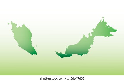 Malaysia Map Using Green Color Dark Stock Vector (Royalty Free) 1456647635