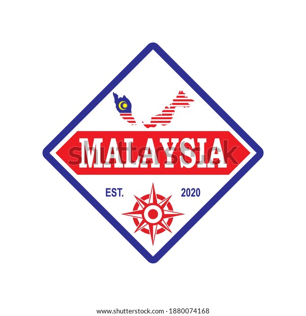 Malaysia Map Vector Asia Logo Stock Vector (Royalty Free) 1880074168 ...