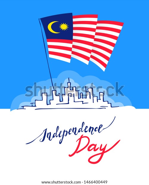 Malaysia Merdeka Vector Poster National Traditional Stock Vector ...