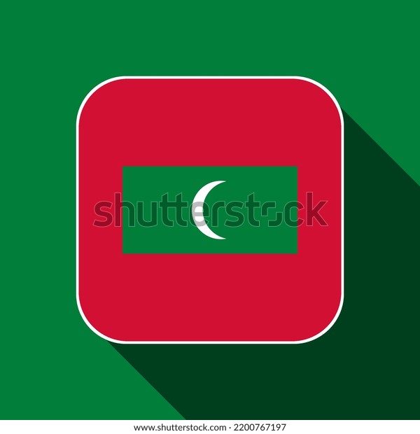 Maldives Flag Official Colors Vector Illustration Stock Vector (Royalty ...